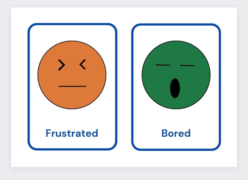 Children's Emotion Flashcards - Etsy
