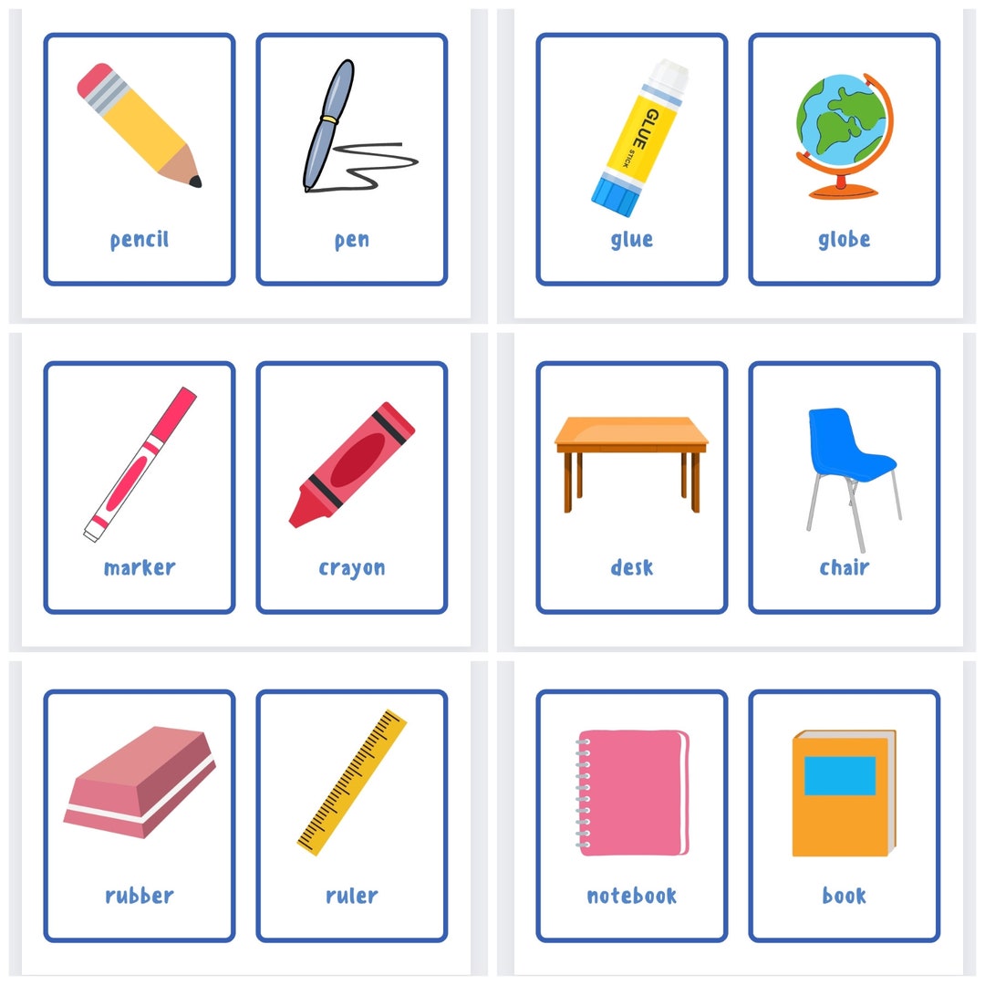 Classroom Flashcards for Visual Timetable - Etsy