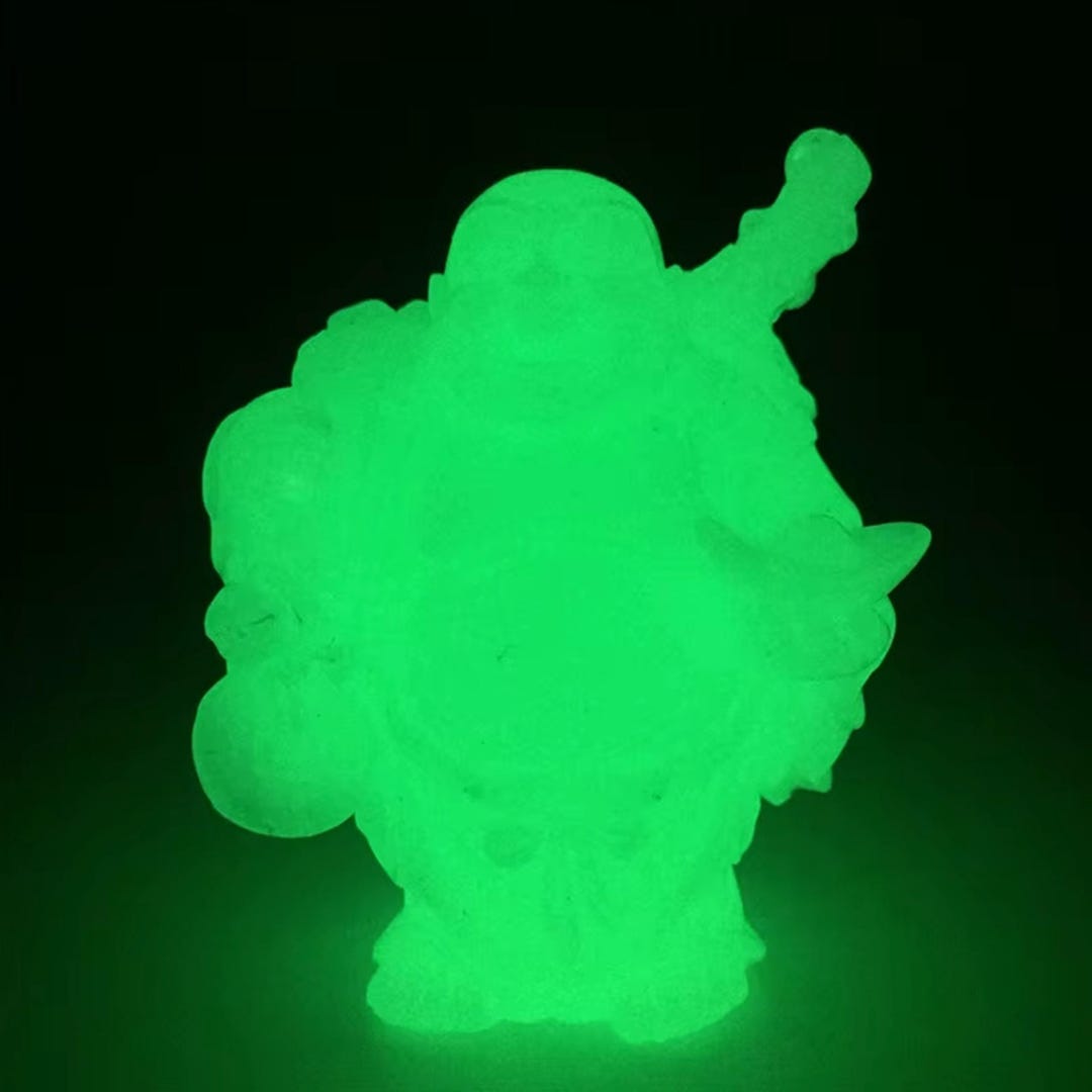 LAUGHING BUDDHA Statue-glow in the Dark-jade Green Color-hotei ...