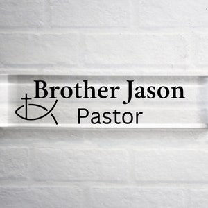 Name Plate for Pastor, Desk Name Plate for Pastor, Pastor Appreciation ...