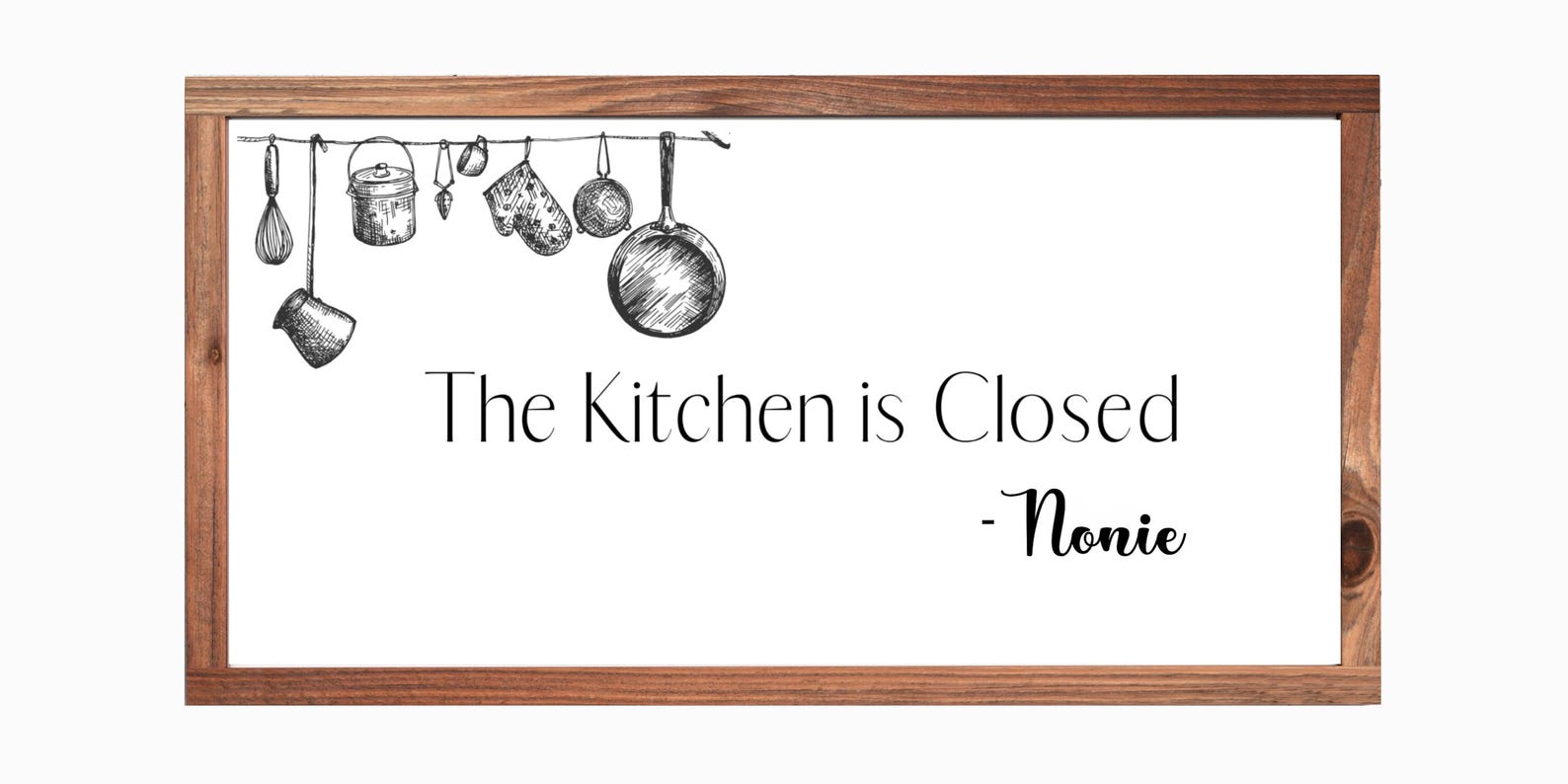The Kitchen is Closed, Personalized Sign for the Kitchen, Kitchen Wall ...