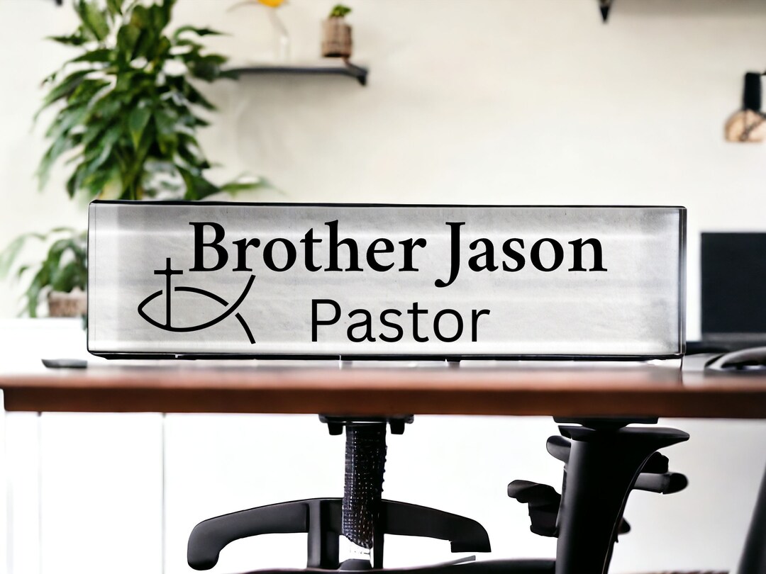 Name Plate for Pastor, Desk Name Plate for Pastor, Pastor Appreciation ...