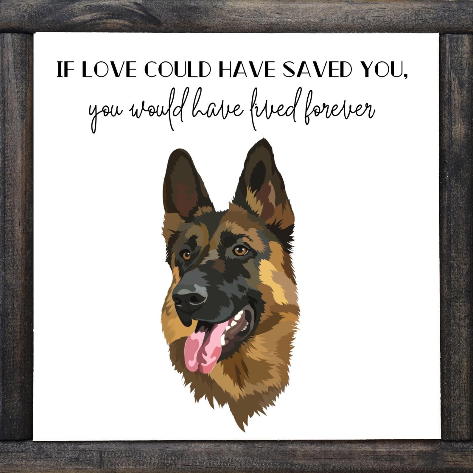 German Shepherd Pet Loss, Pet Memorial Gift, Dog Pet Loss Gift, Loss of ...