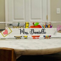 Teacher Name Plate - Etsy