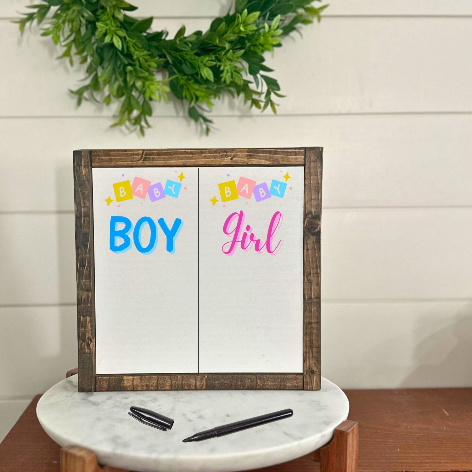 Gender Reveal Party, Gender Reveal Decor, Gender Reveal Vote Board, Boy ...