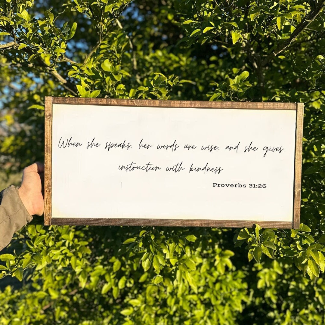 Christian Wall Art, Sign With Scripture, Sign With Proverbs 31 ...