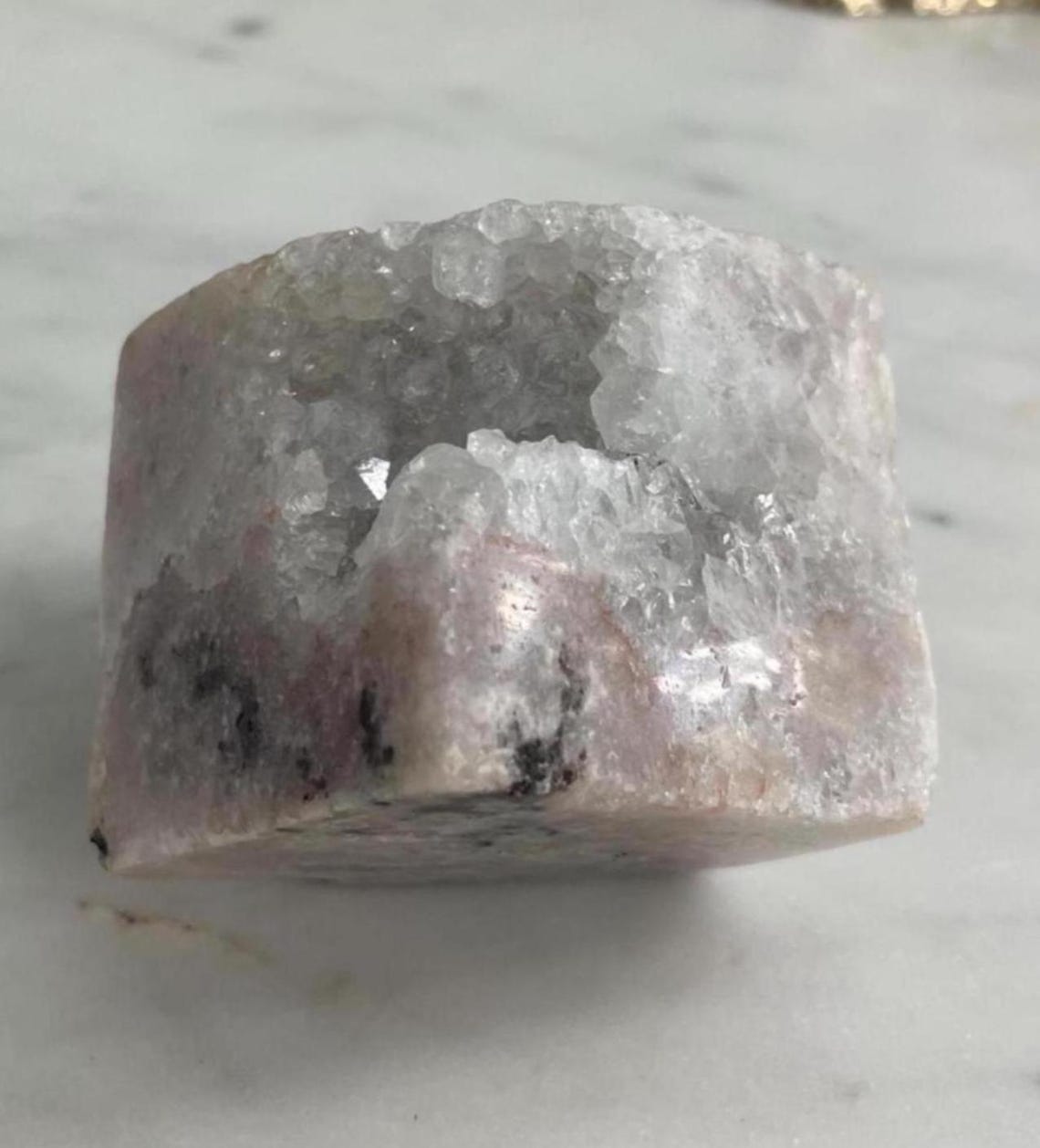 Druzy Pink Amethyst Cube, Floating Crystal Cube - Etsy
