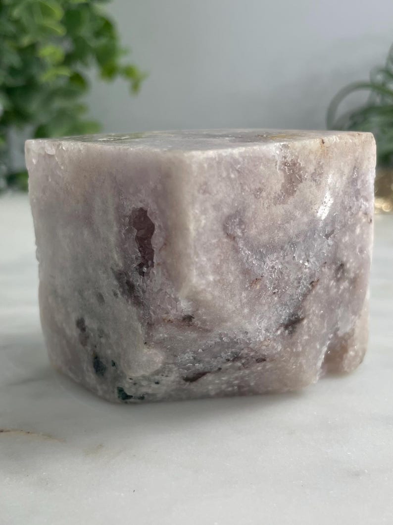 Druzy Pink Amethyst Cube, Floating Crystal Cube - Etsy