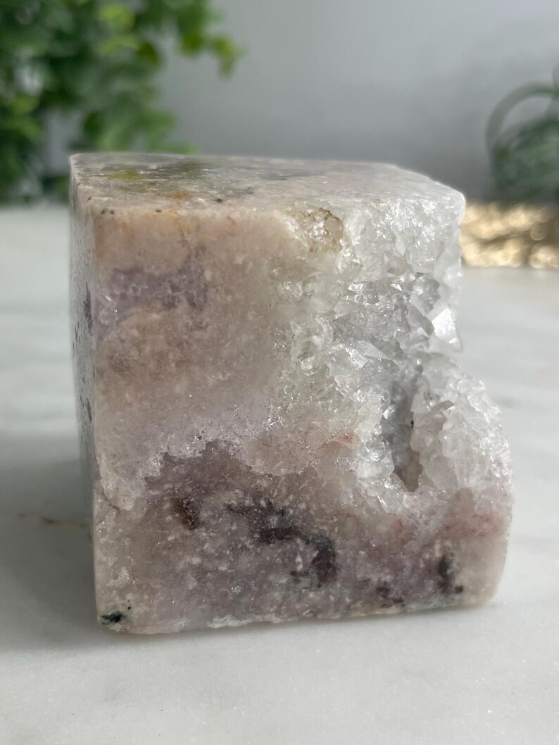 Druzy Pink Amethyst Cube, Floating Crystal Cube - Etsy