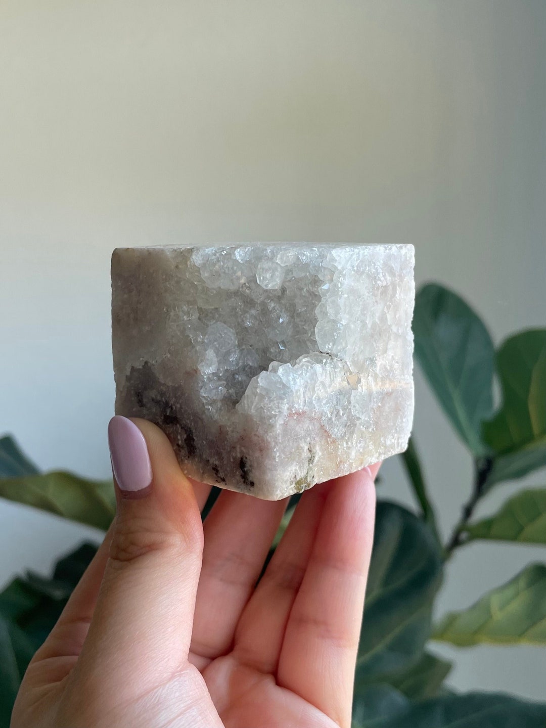 Druzy Pink Amethyst Cube, Floating Crystal Cube - Etsy