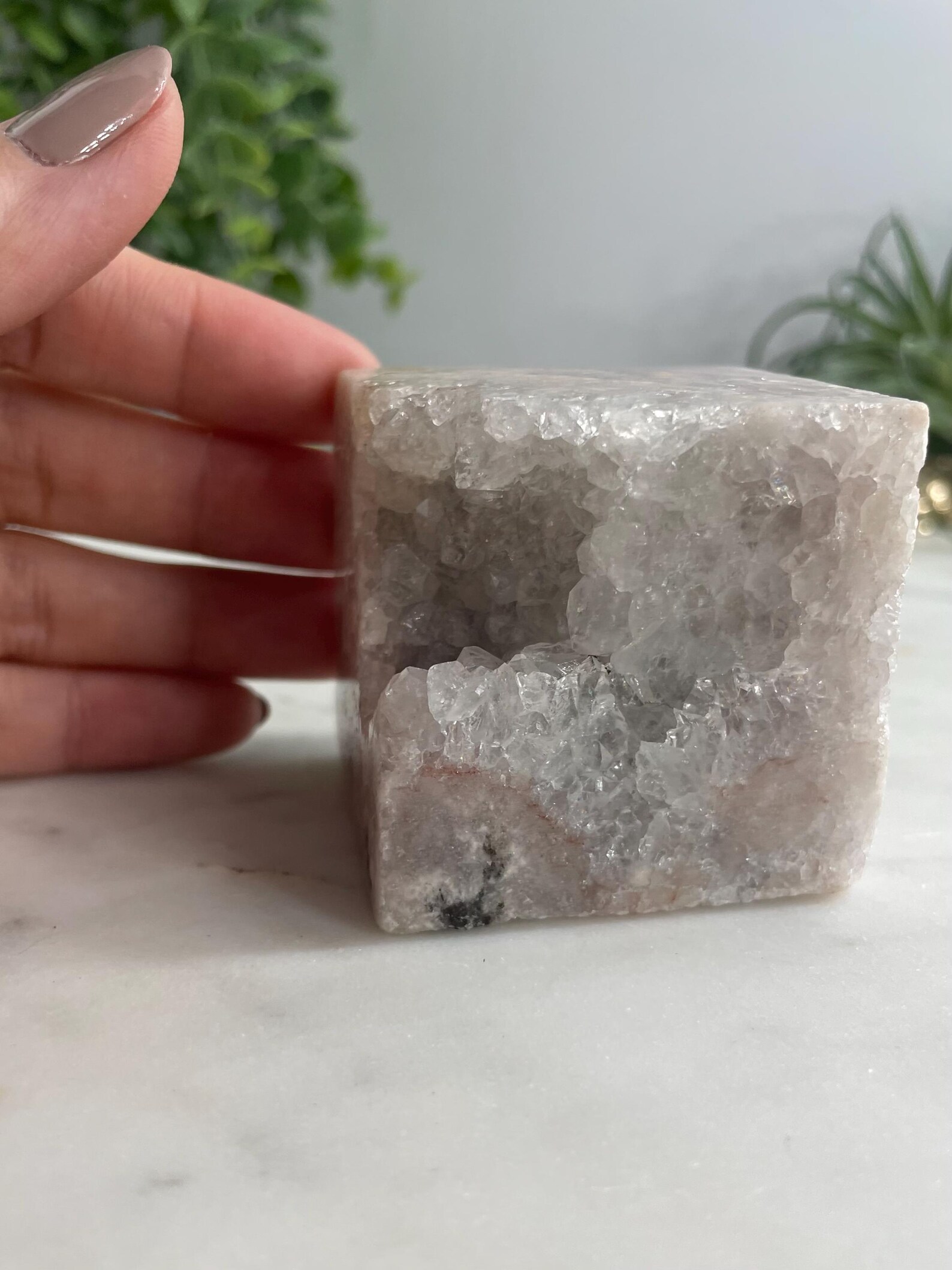 Druzy Pink Amethyst Cube, Floating Crystal Cube - Etsy