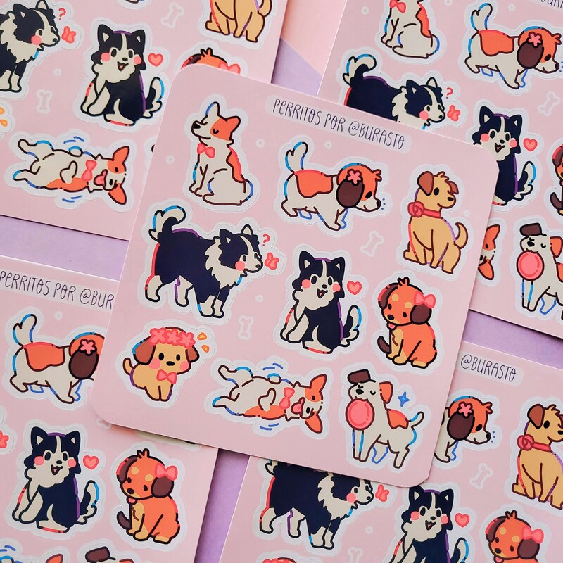 Stickers de perros - Etsy México