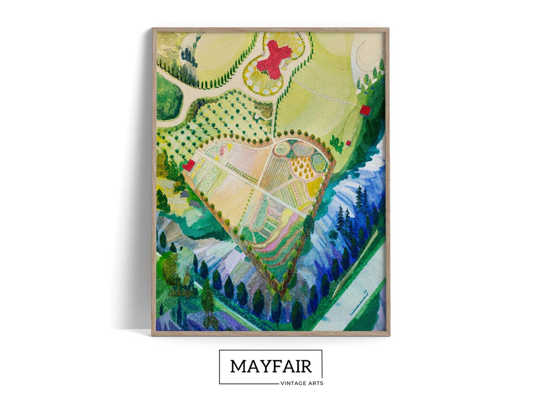 Printable English Countryside Painting, Vintage Art, Wall Art Digital ...