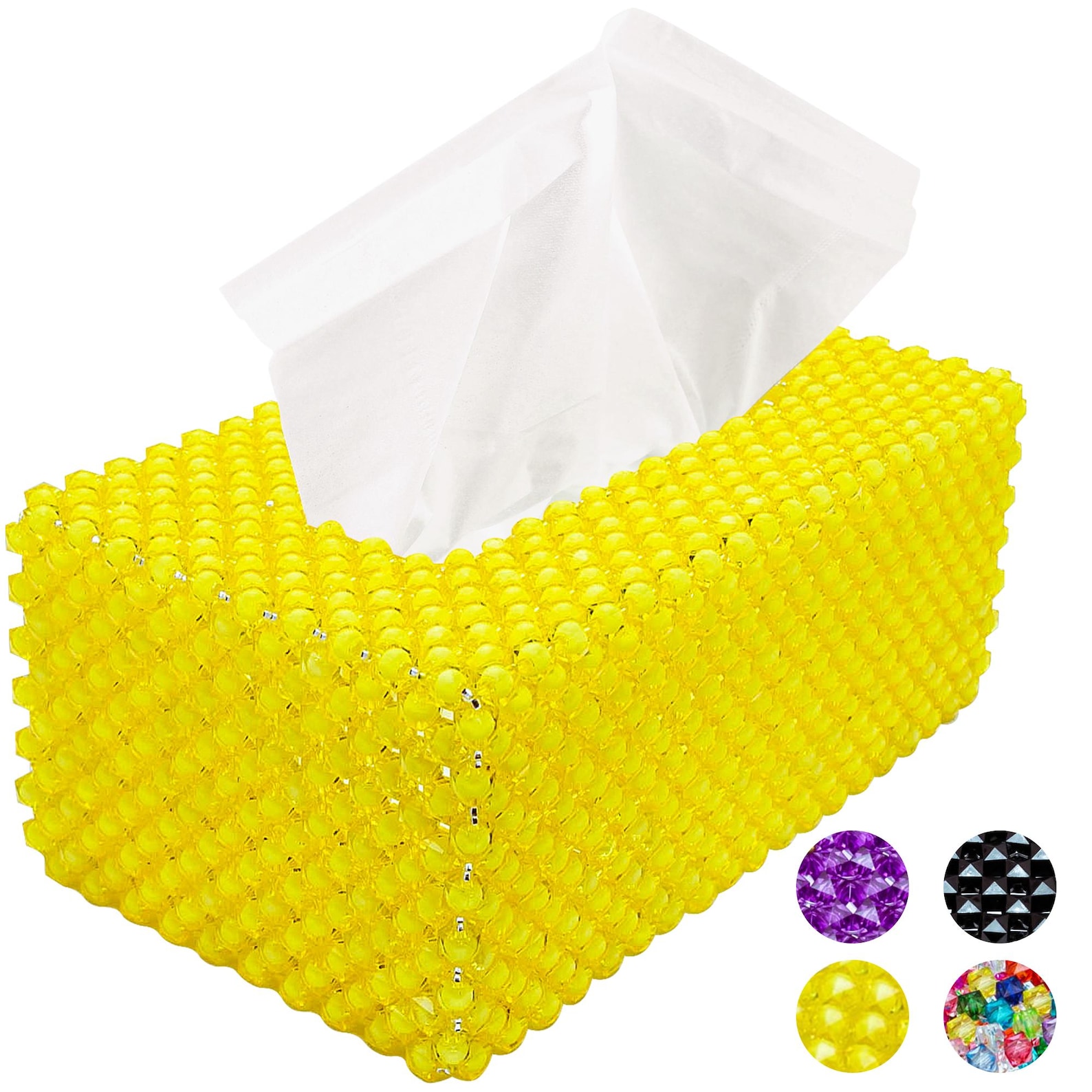 Tissue Box Cover , Beaded Tissue Box Cover, Handmade Tissue Box Holder ...