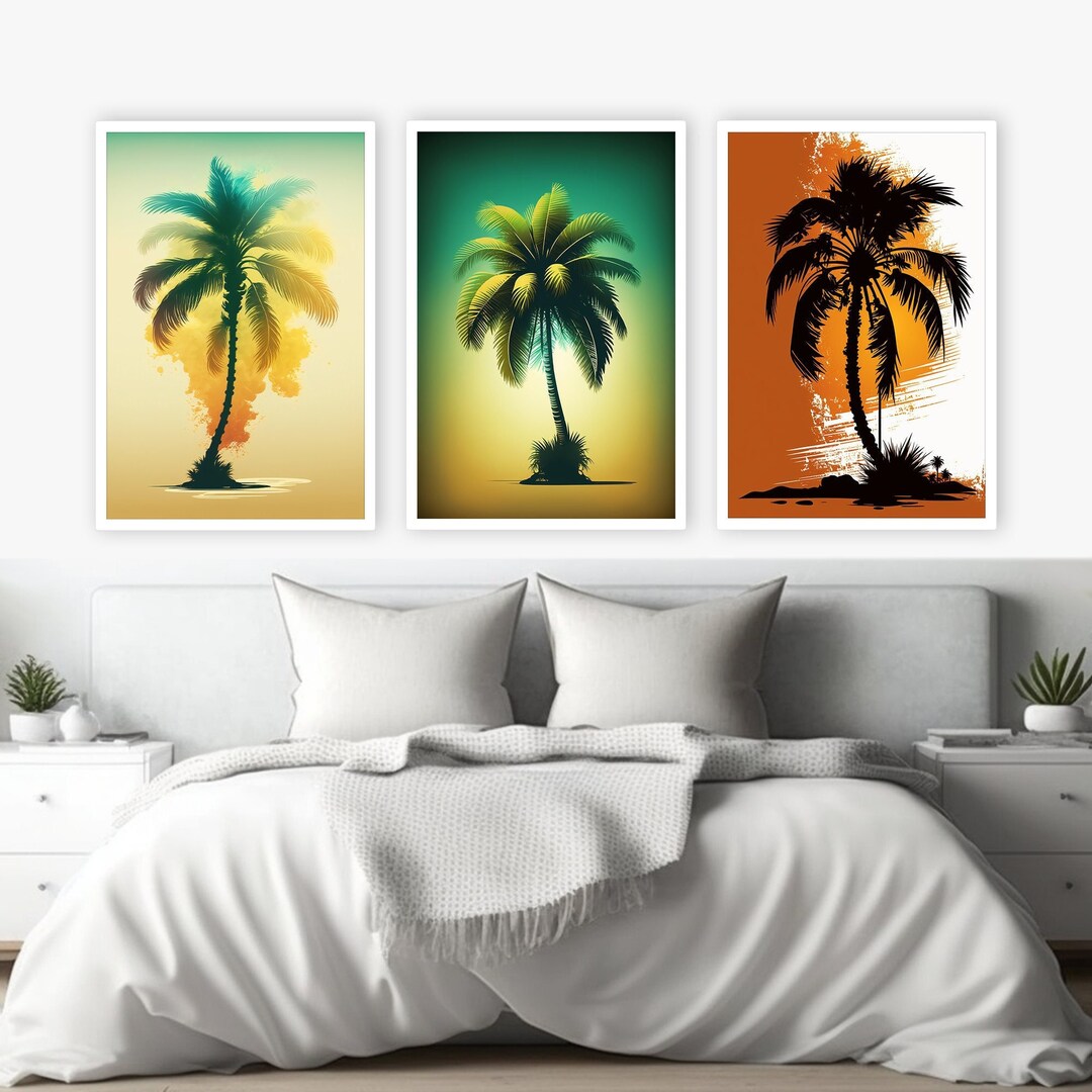 Palm Trees Printable Art for Poster Canvas Books Etc - Etsy