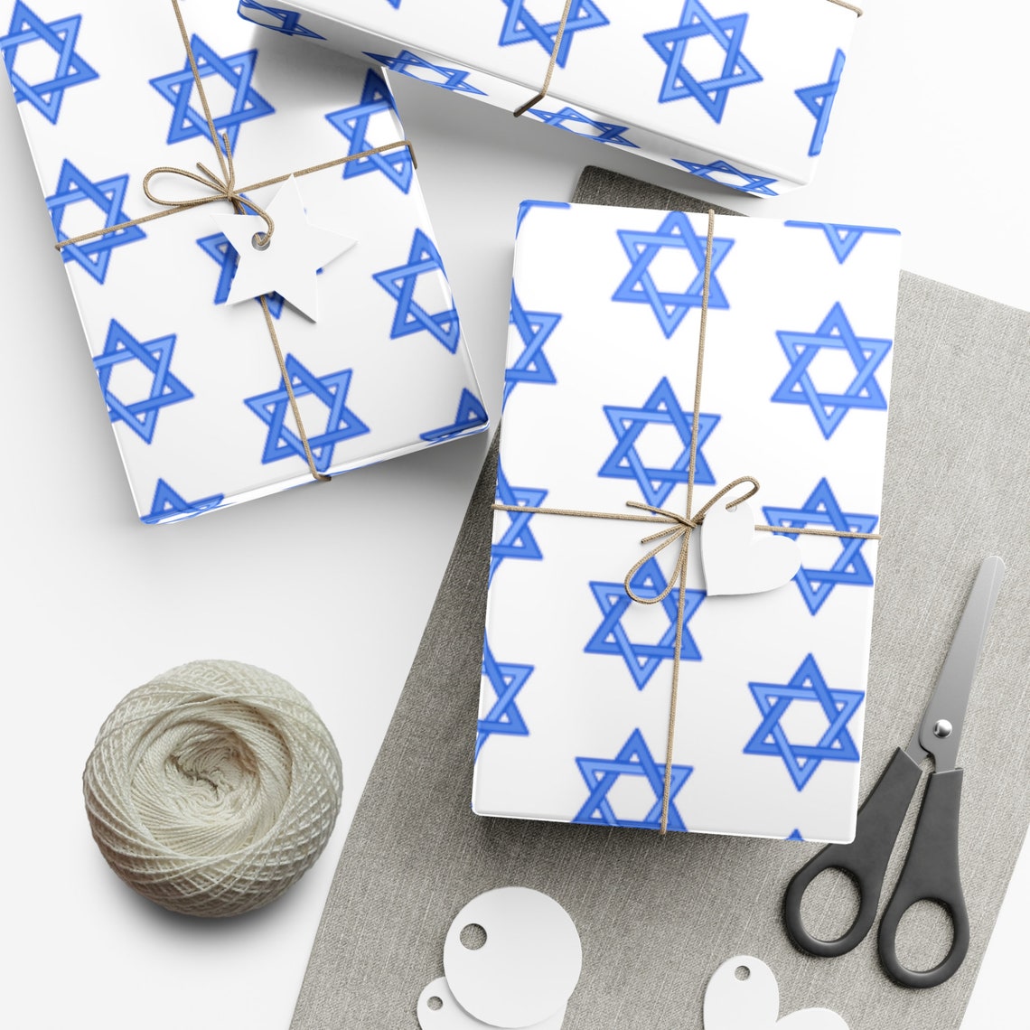 Jewish Gift Wrap, Jewish Wrapping Paper, Magen David Gift Wrap Papers ...