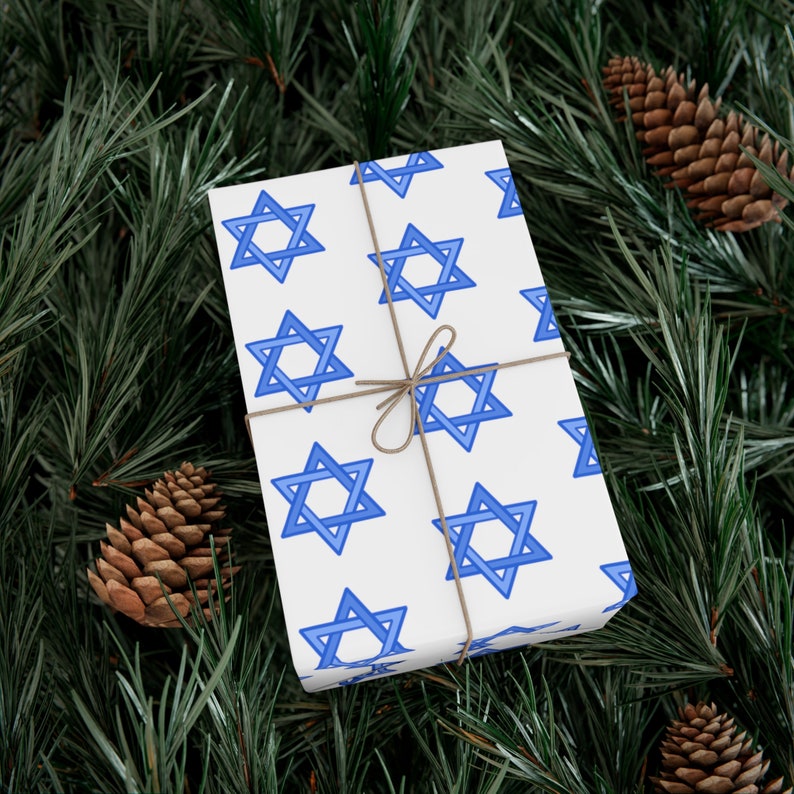 Jewish Gift Wrap, Jewish Wrapping Paper, Magen David Gift Wrap Papers ...