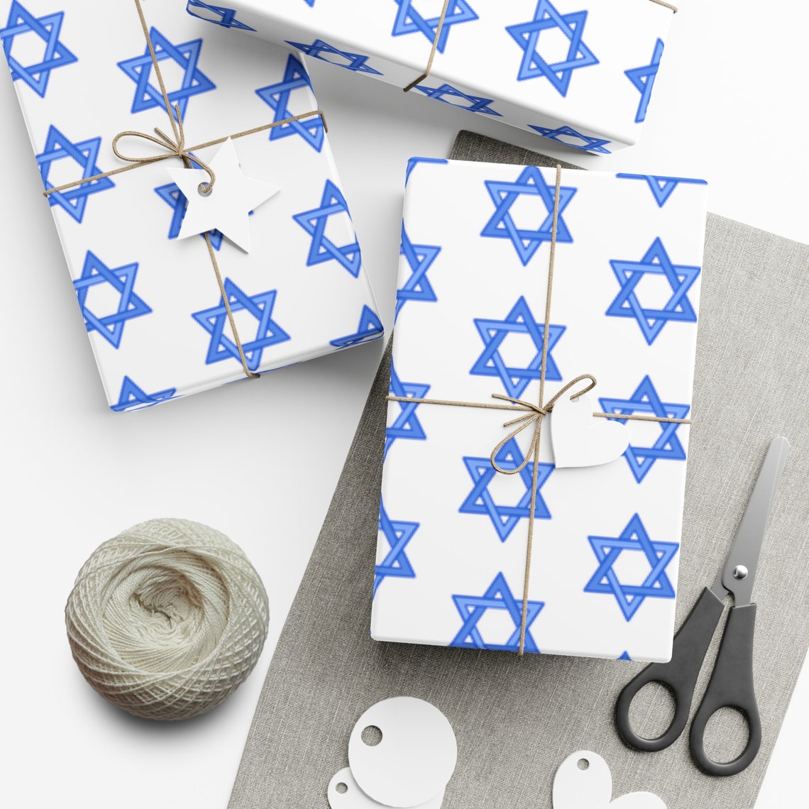 Jewish Gift Wrap, Jewish Wrapping Paper, Magen David Gift Wrap Papers ...