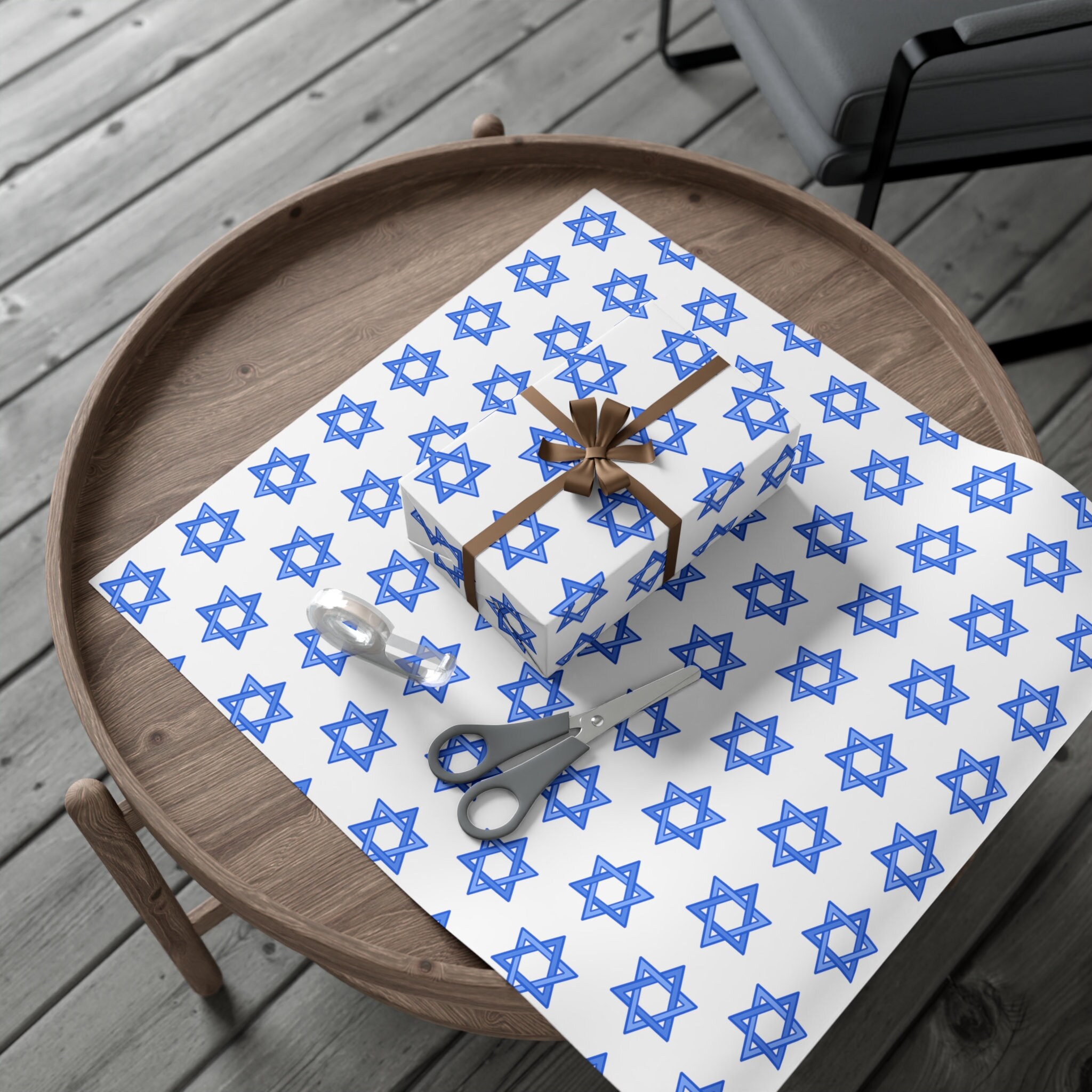 Jewish Gift Wrap, Jewish Wrapping Paper, Magen David Gift Wrap Papers ...