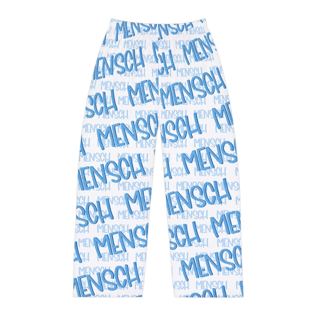 Mensch Pajama Pants, Jewish Dad Gift, Yiddish Apparel, Hanukkah ...