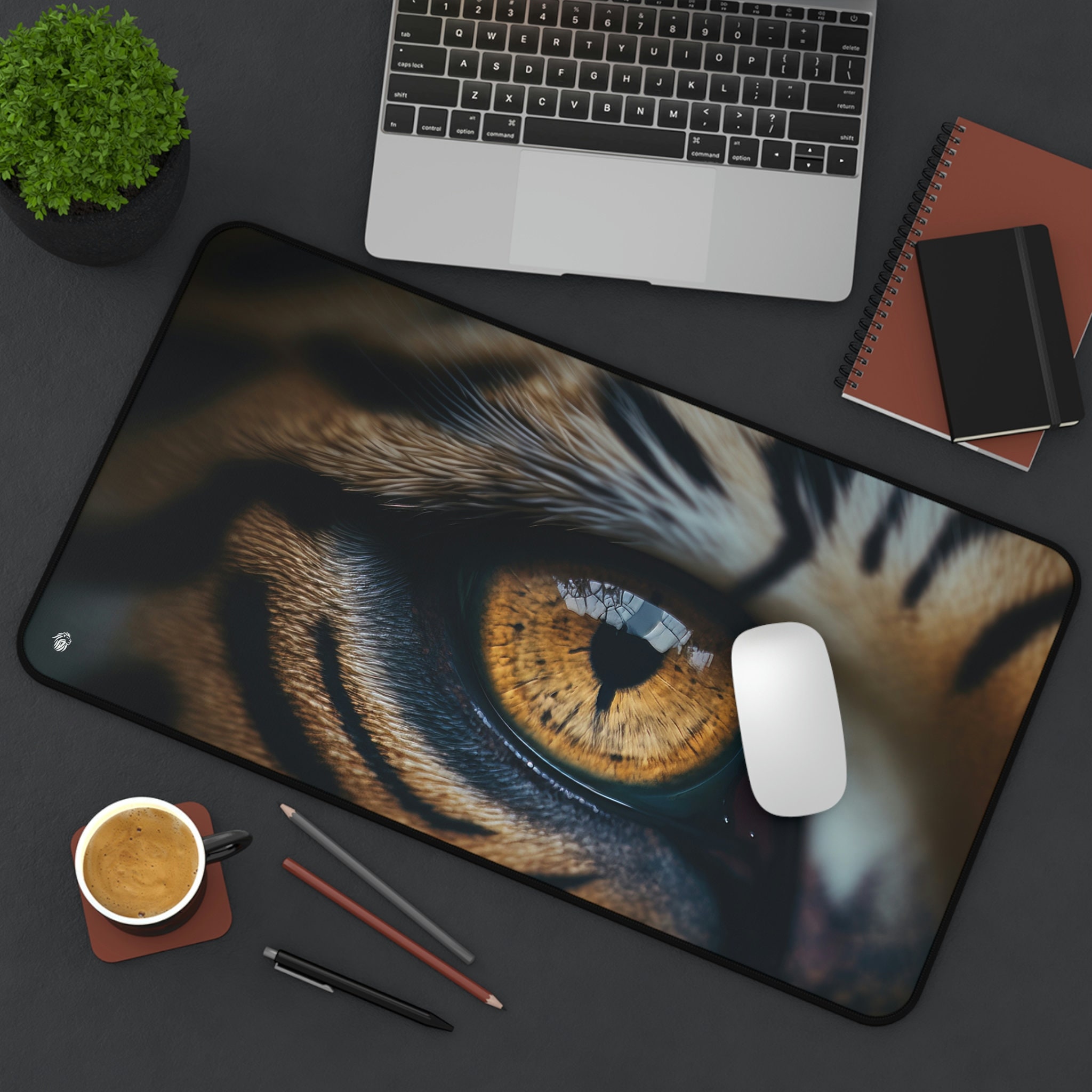 Cheetah Eye Large Gaming Mouse Pad, Yellow Custom XXL Gaming Desk Mat ...