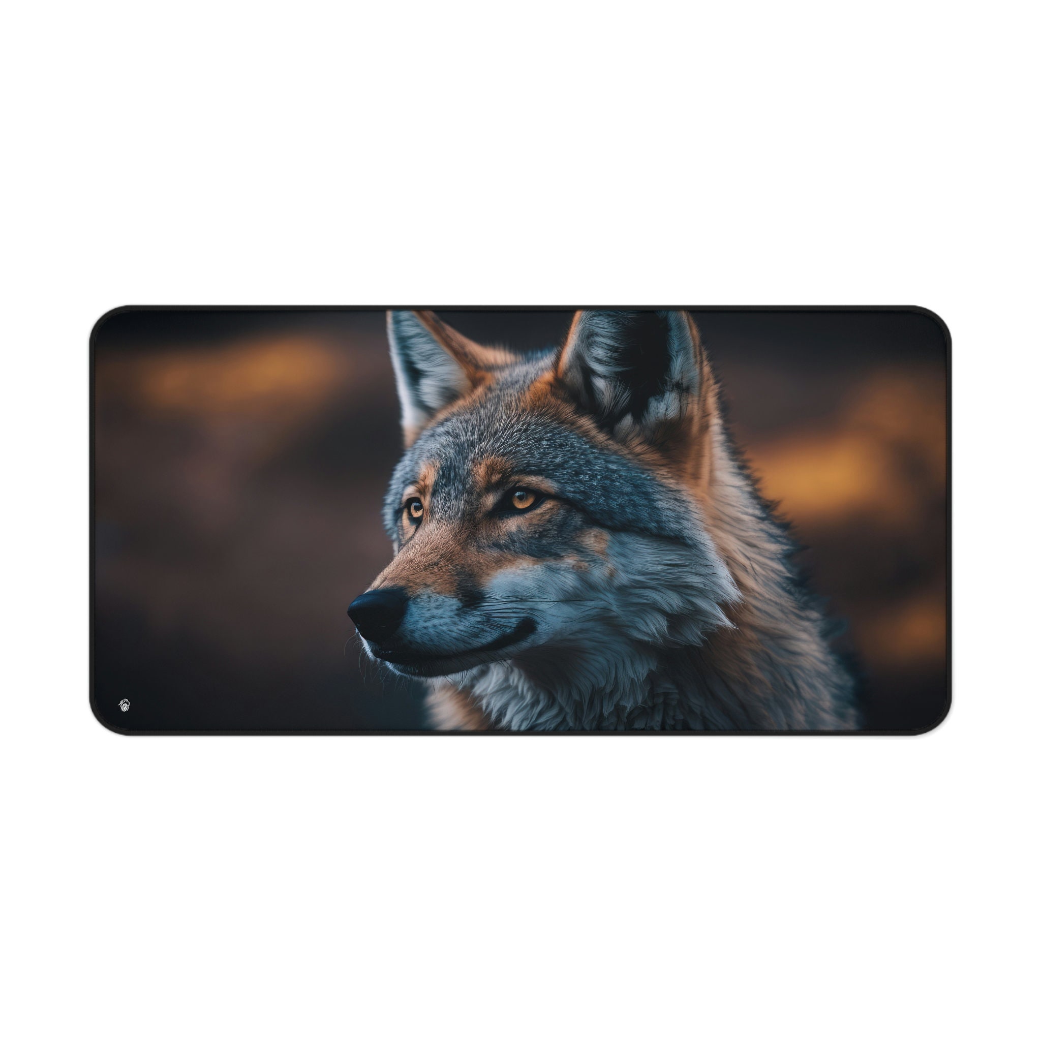 Animal Gaming Mouse Pad, Wolf, Custom Gamer Desk Mat, Animal Art Print ...