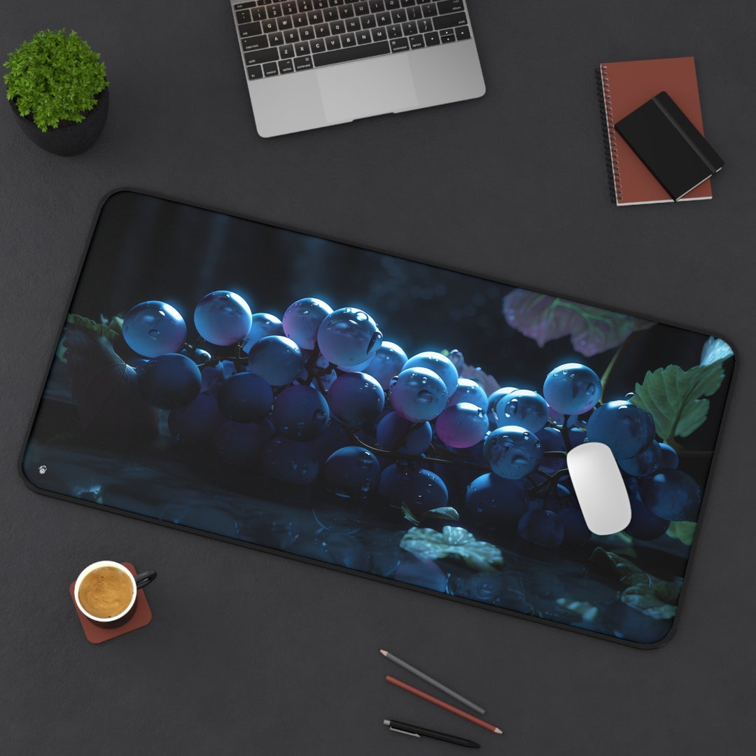 Blue Grapes Fruit Desk Mat, Custom XXL Gaming Mouse Pad - Etsy