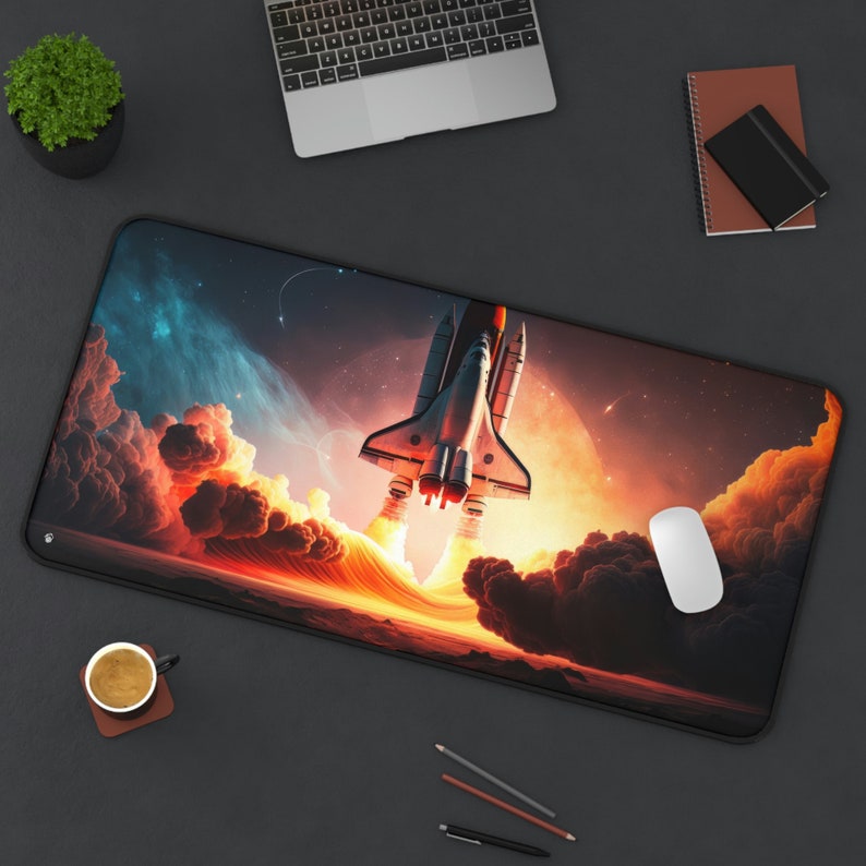 Space Desk Mat Space Shuttle Launch Custom XXL Gaming Mouse - Etsy