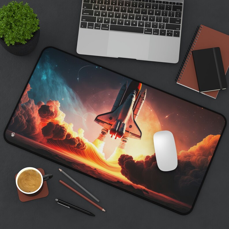 Space Desk Mat Space Shuttle Launch Custom XXL Gaming Mouse - Etsy