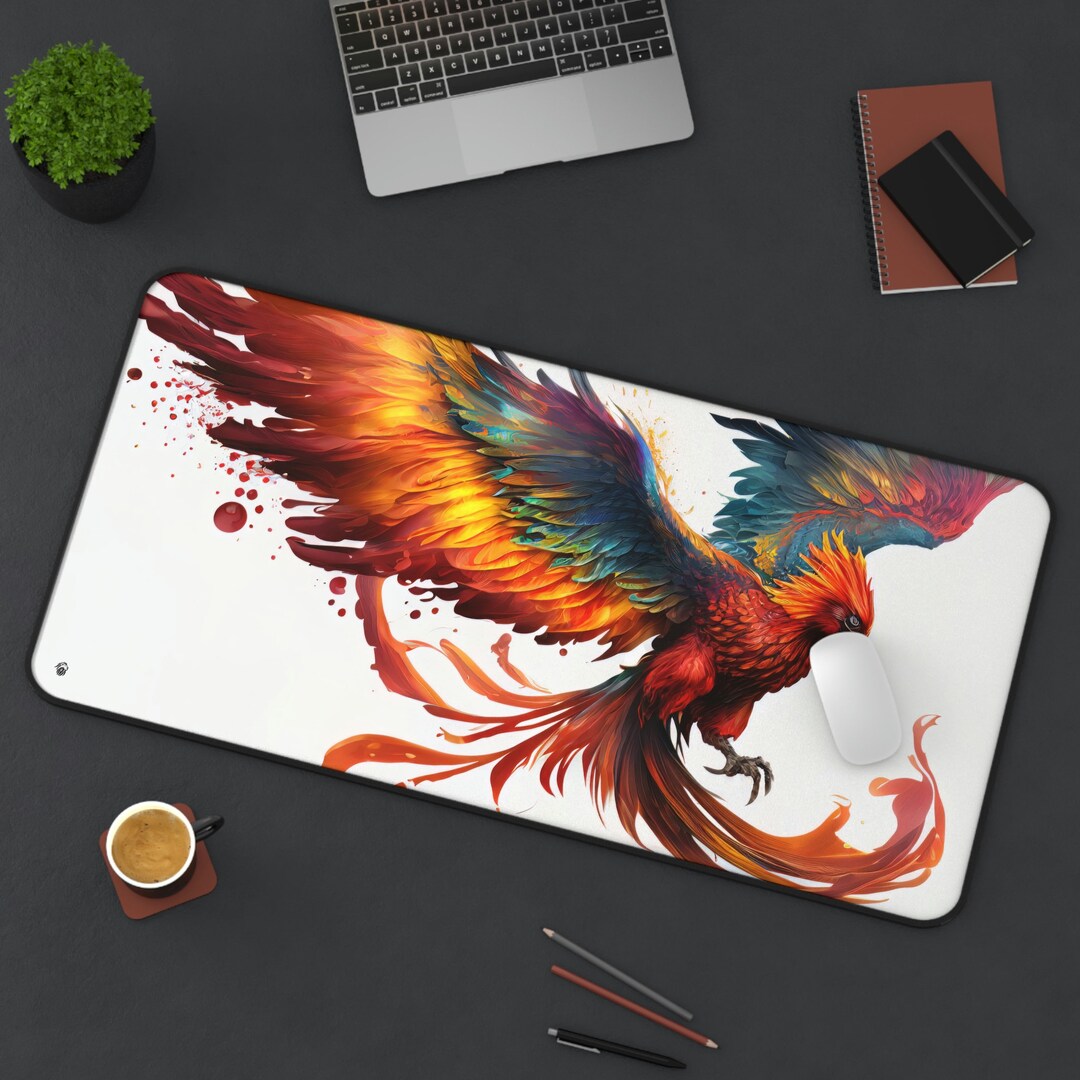 Fire Dragon Large Gaming Mouse Pad, Fantasy Gaming Desk Mat, Custom XXL ...