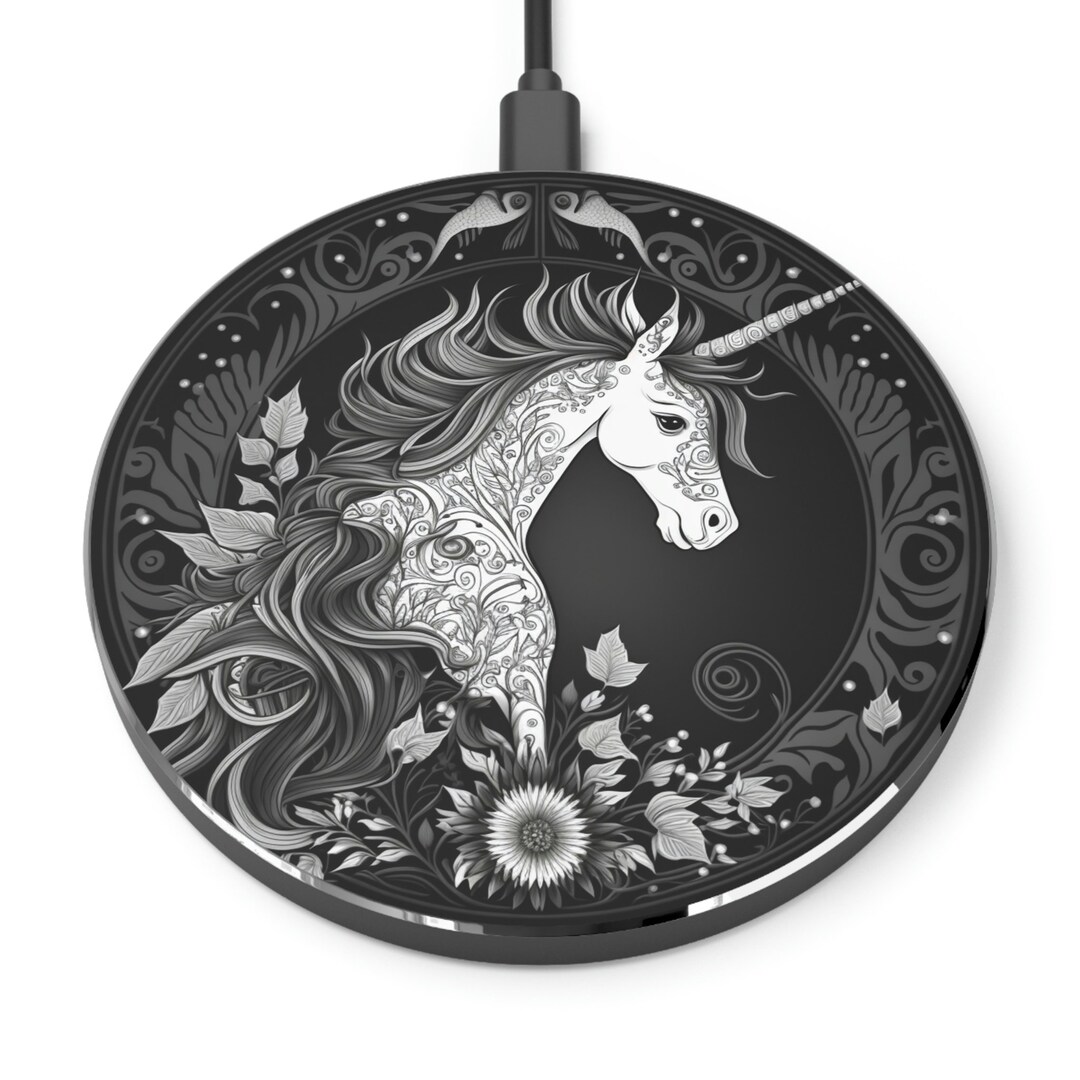 Unicorn Wireless Charger Circle Charging Pad for iPhone 13, 12, 11, Xr ...