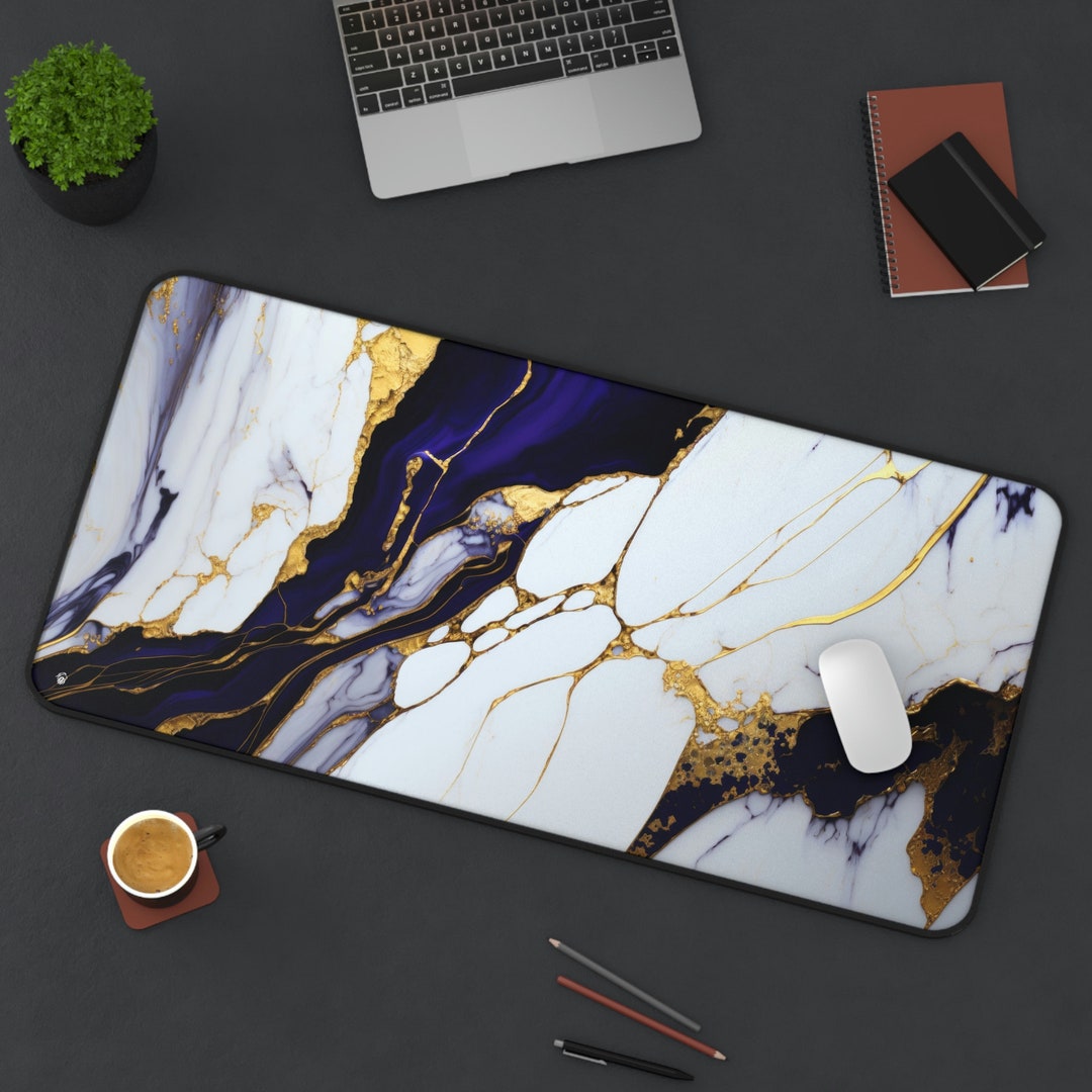 Purple and Gold Marbel Luxury Desk Mat , Custom XXL Gaming Mouse Pad ...