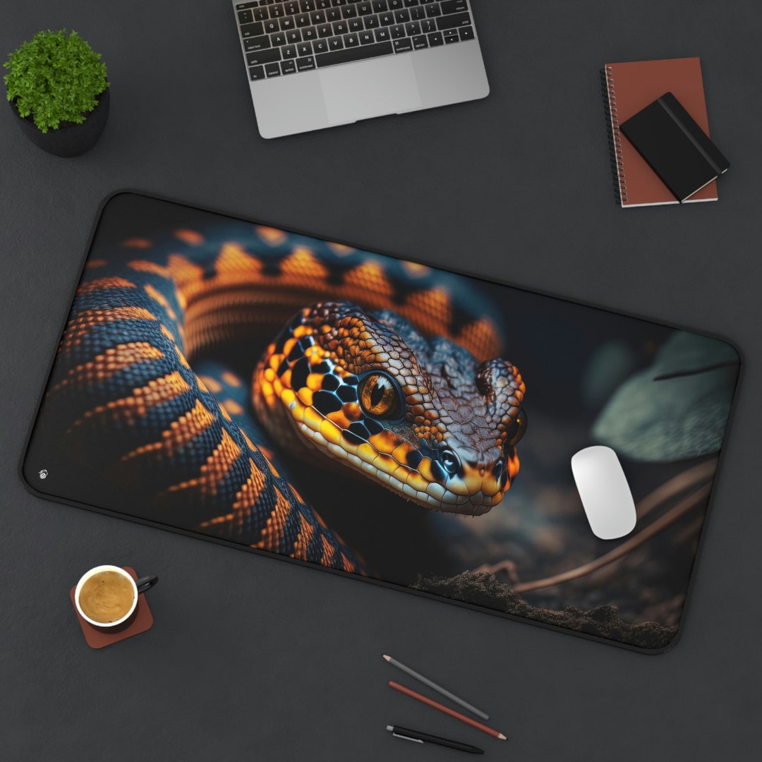 Animal Gaming Mouse Pad - Cobra Snake - Non-slip Custom Desk Mat for ...