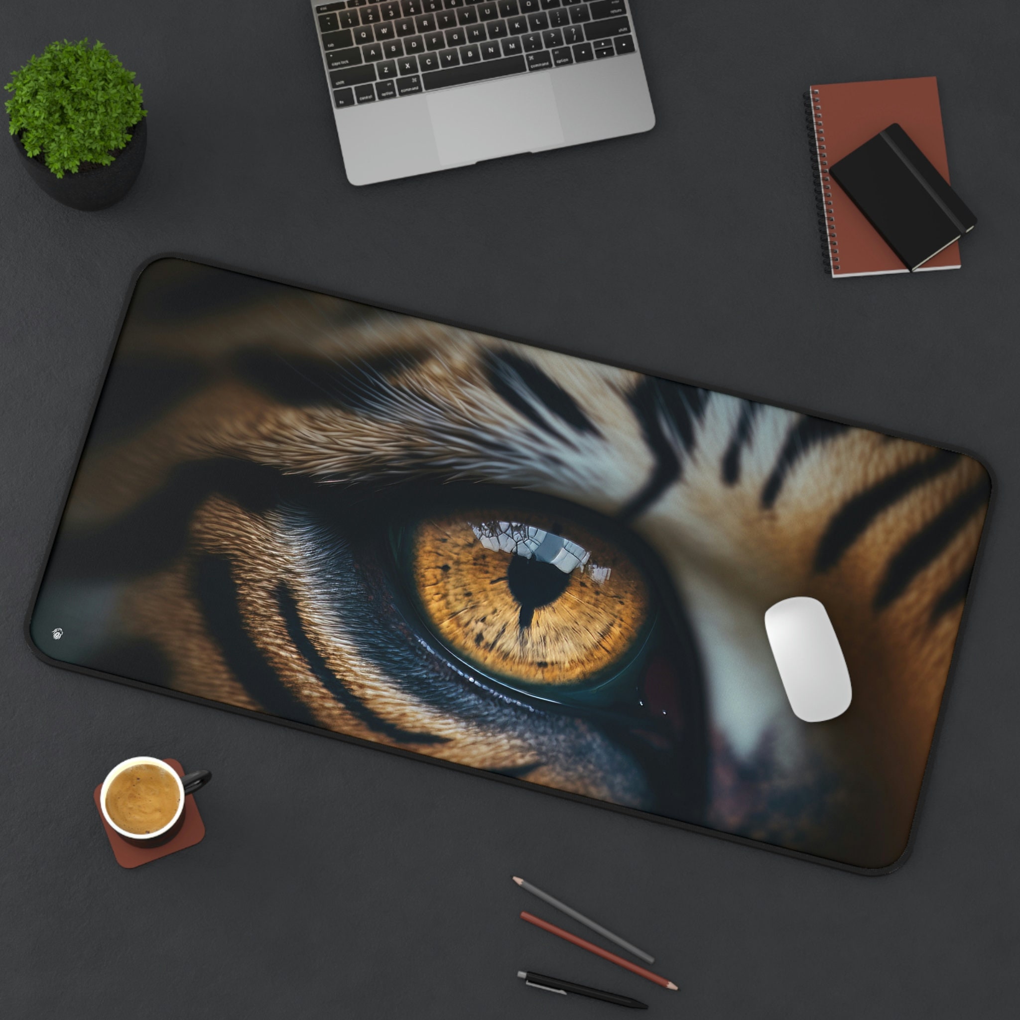Cheetah Eye Large Gaming Mouse Pad, Yellow Custom XXL Gaming Desk Mat ...