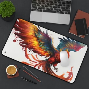 Fire Dragon Large Gaming Mouse Pad, Fantasy Gaming Desk Mat, Custom XXL ...