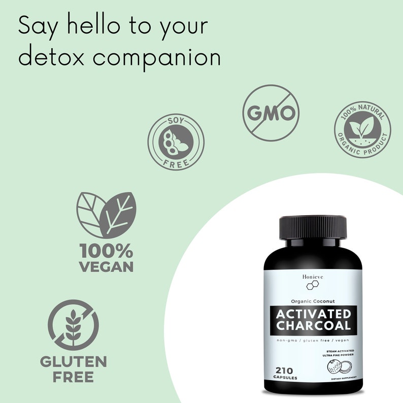 Organic Activated Charcoal Pills 800mg Activated Charcoal From Coconut ...