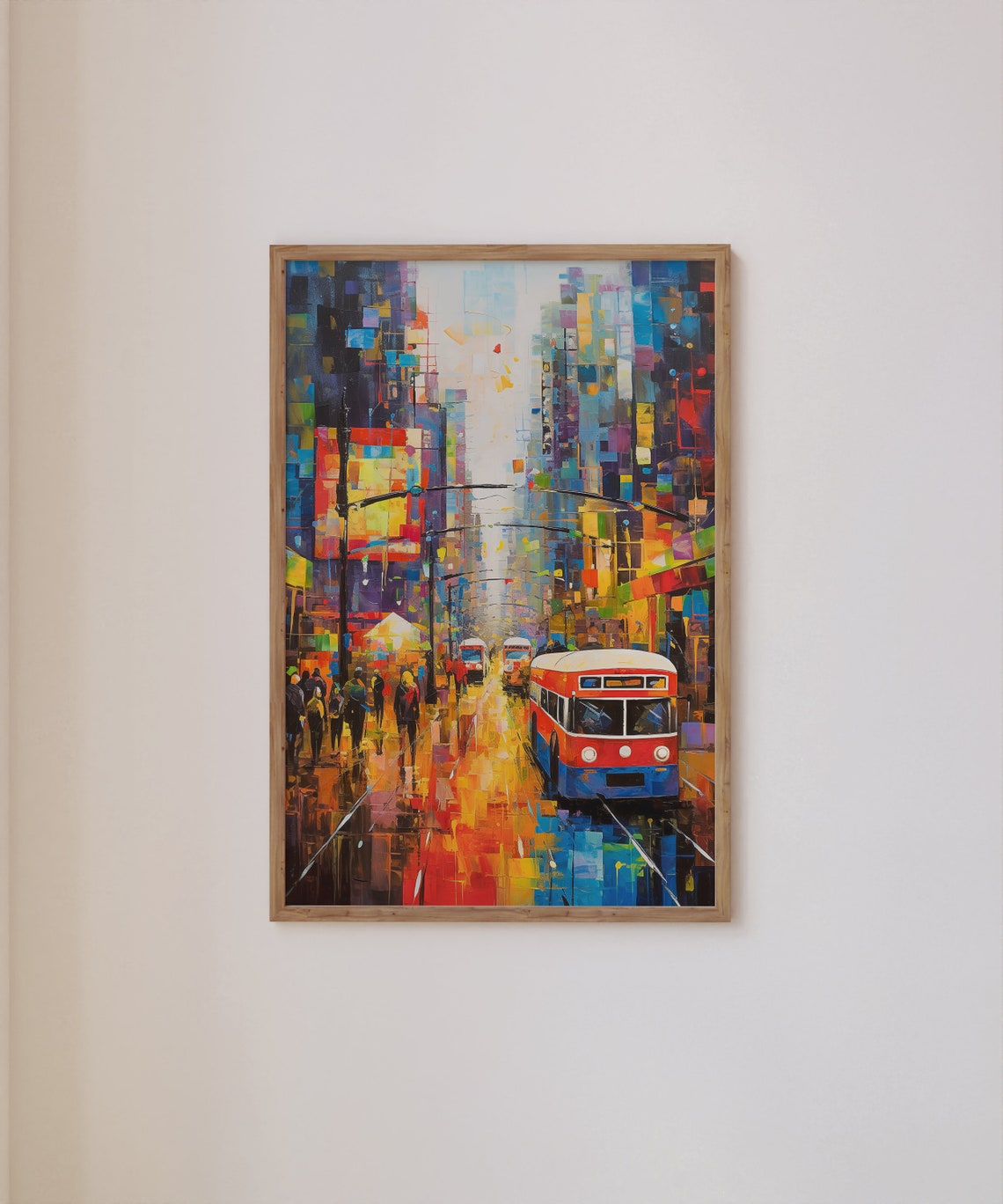 Cityscape Wall Art City Street Digital Print Modern City Abstract Print ...