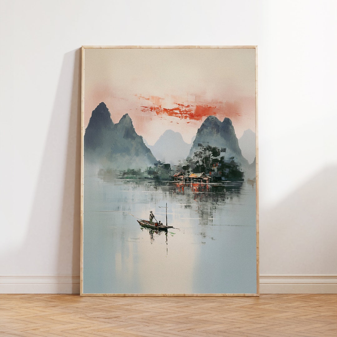 Chinese Vintage Printable | Chinese Art Print | Oriental | Gift Idea ...