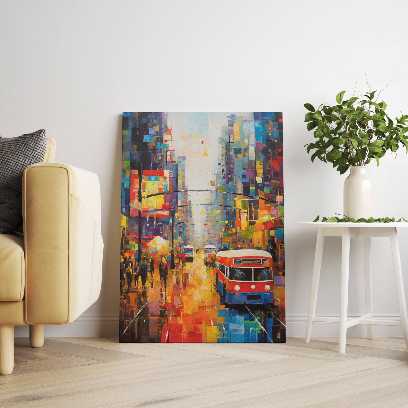 Cityscape Wall Art City Street Digital Print Modern City Abstract Print ...
