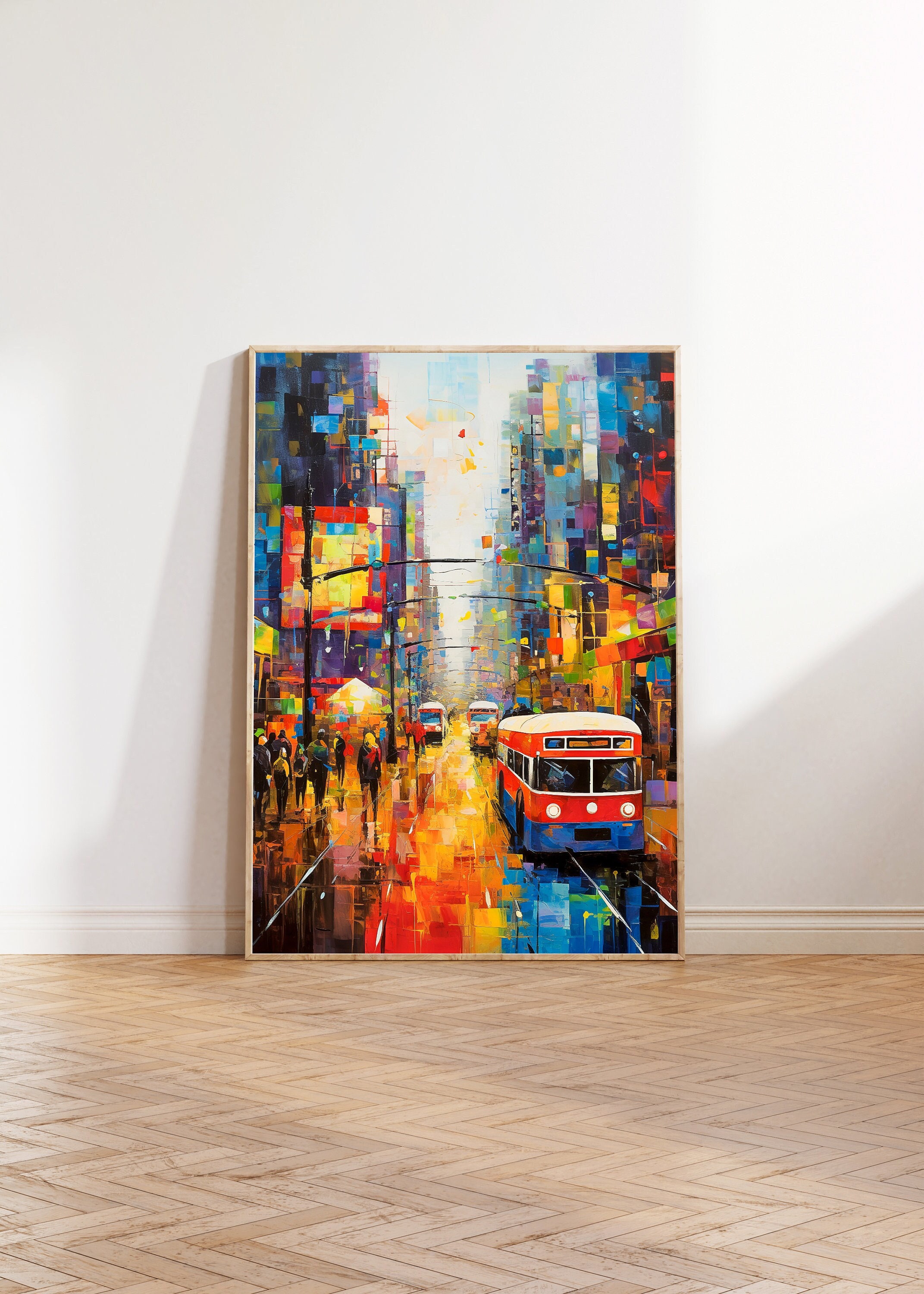 Cityscape Wall Art City Street Digital Print Modern City - Etsy