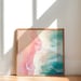 Pink Ocean Wave Print: Modern Coastal Aerial Photography (digital ...