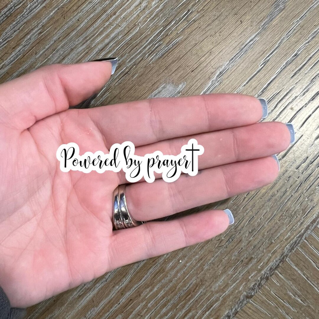 Powered by Prayer Sticker L Christian Bible Sticker L Christian Sticker ...