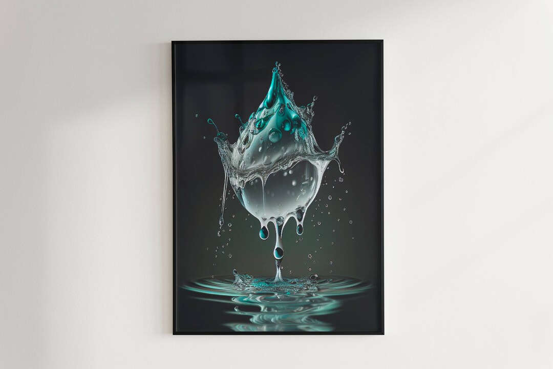 Water Droplet Painting Downloadable Digital Art Print Classic Prints ...