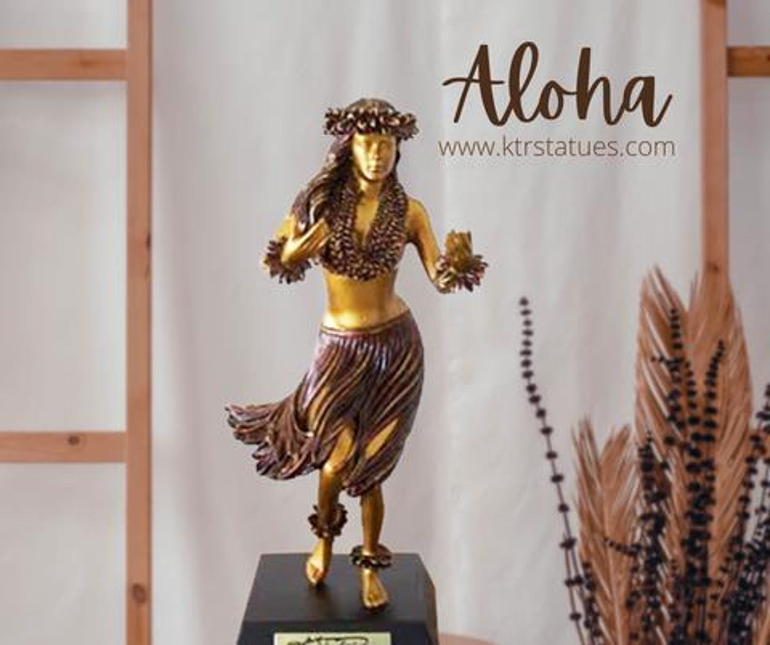 Aloha “greeting” Kim Taylor Reece Hula Girl Statue, Cold Cast Resin ...