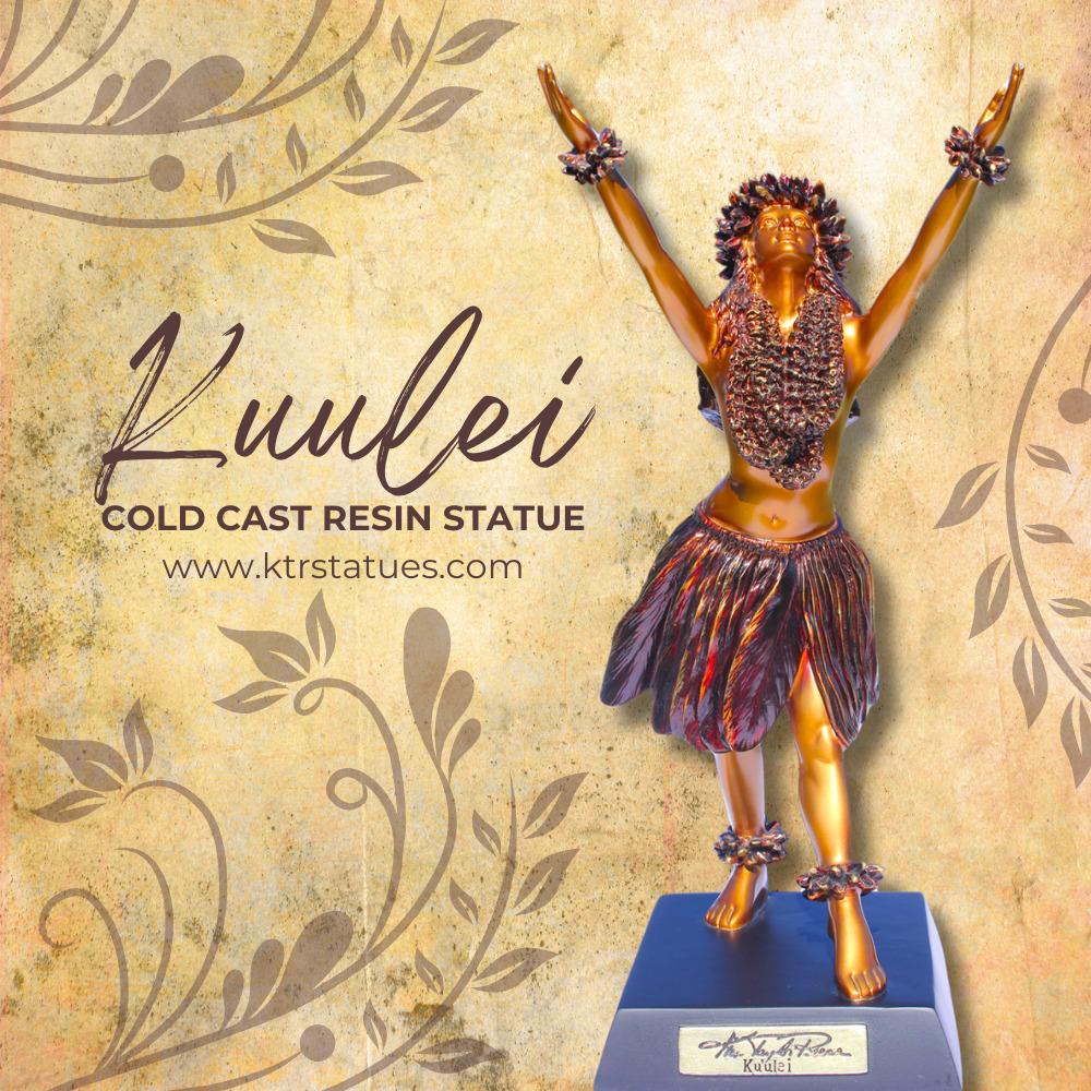 Kim Taylor Reece Cold Cast Resin Statue Kuulei “my Flower” Hawaiian Art ...