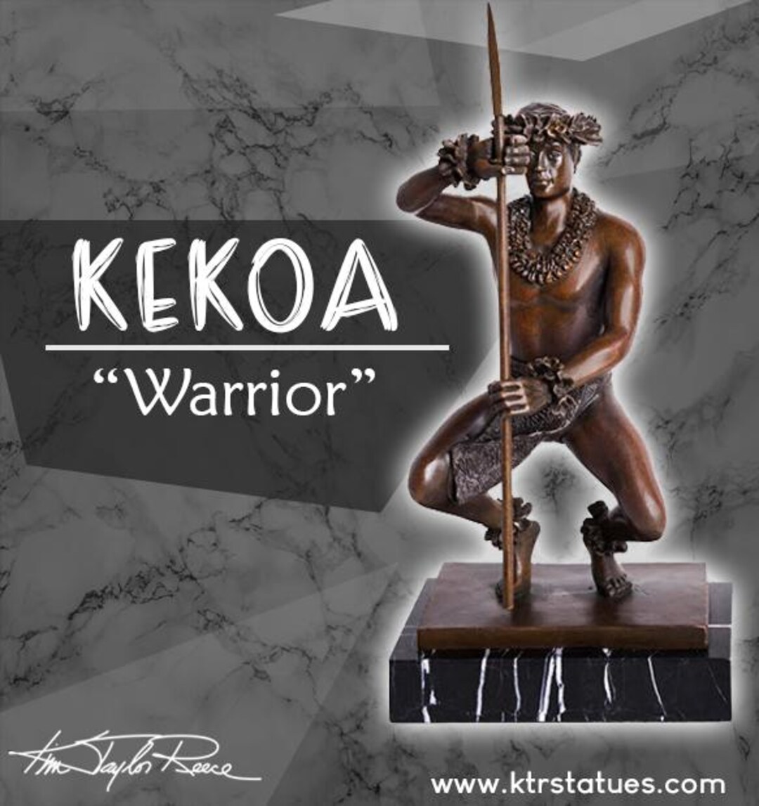 Kim Taylor Reece Bronze Statue: Kekoa Hawaiian Warrior Collectible - Etsy