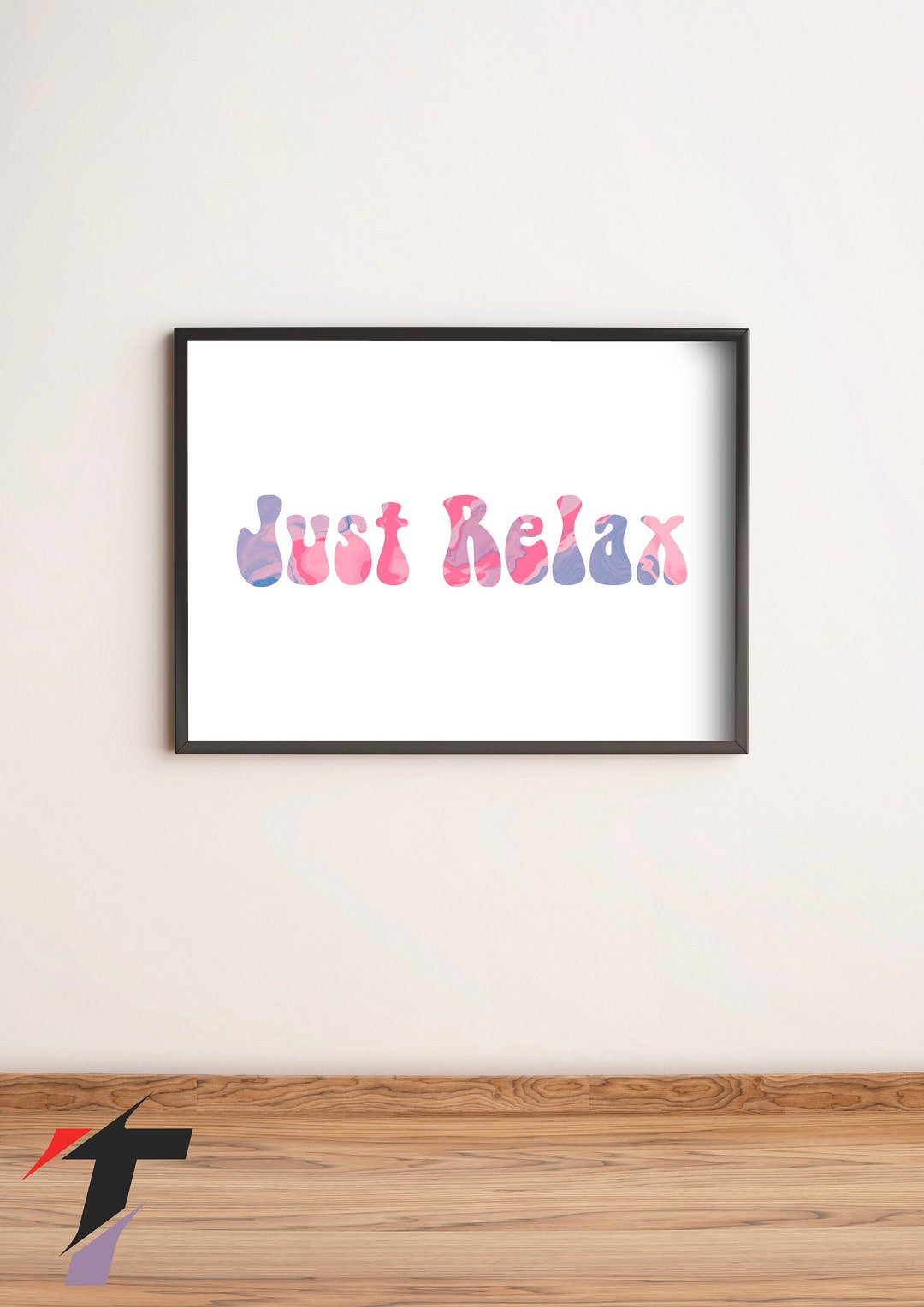 Just Relax Wall Art, Mental Health Art, Peaceful Art, Marble Art ...