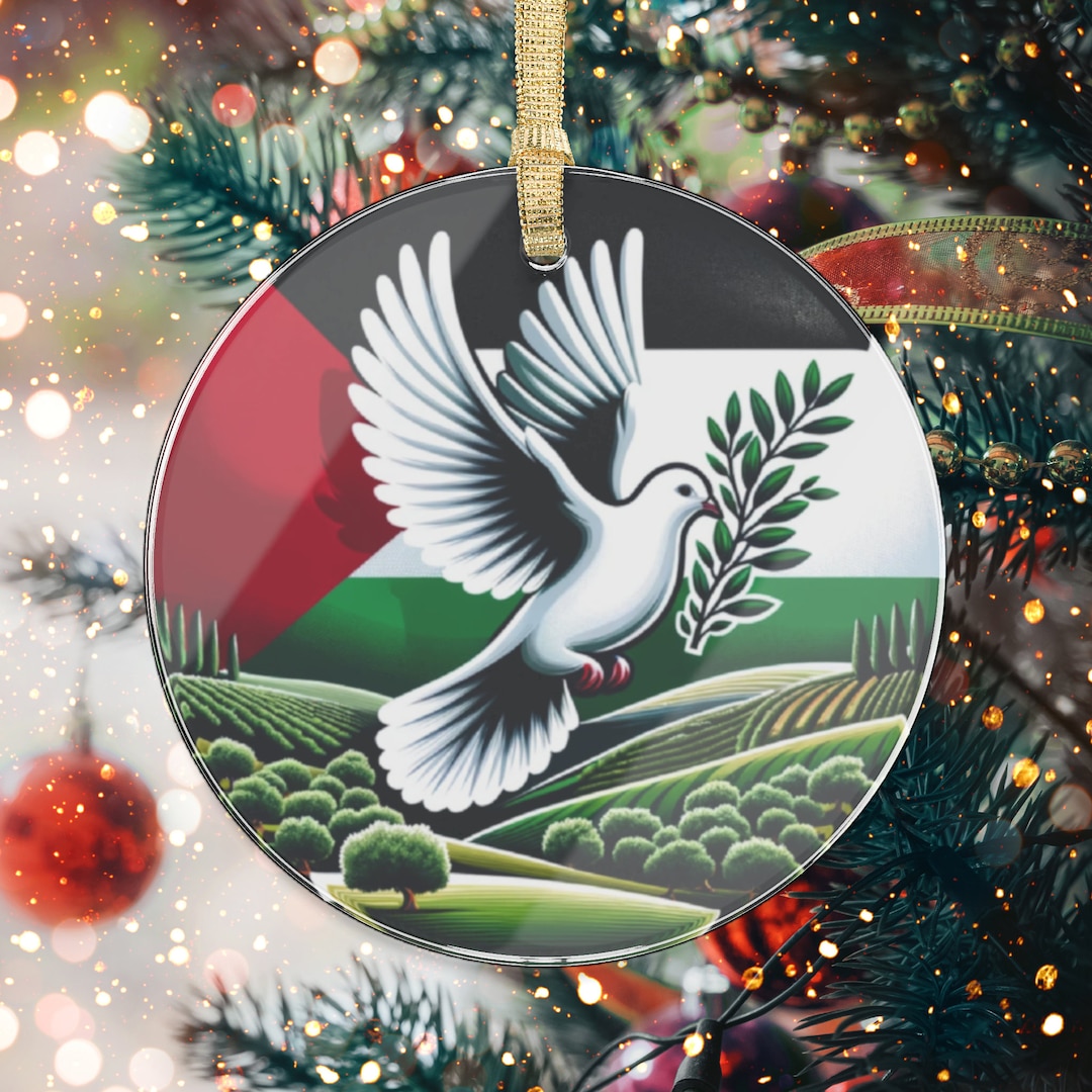 Palestine Peace Bird Ornament, Palestine Acrylic Ornament, Free ...