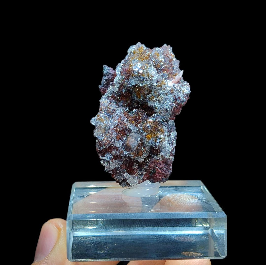 Manganese With Quartz & Calcite Crystal Cluster From Taouz, Morocco ...