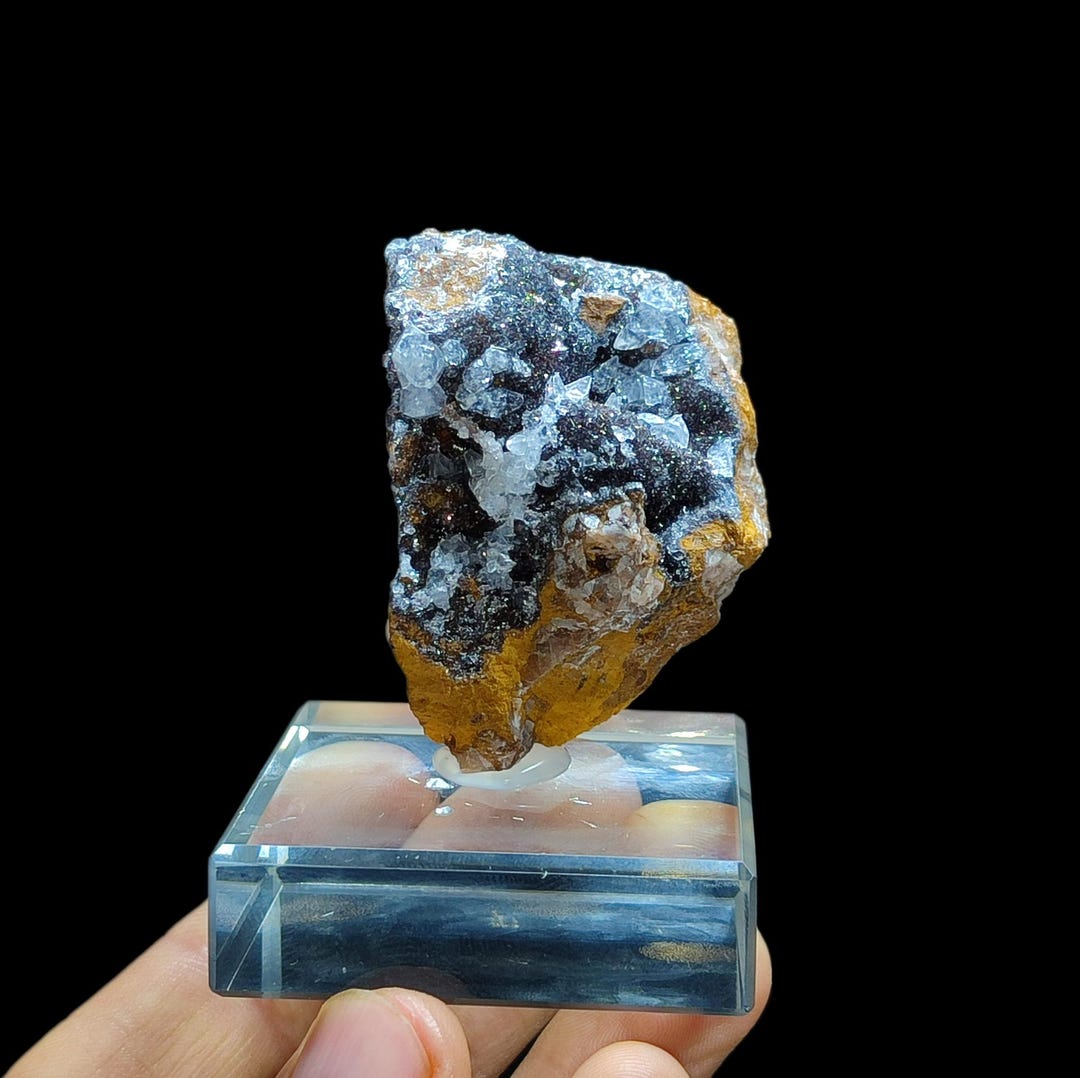 Manganese With Quartz & Calcite Crystal Cluster From Taouz, Morocco ...